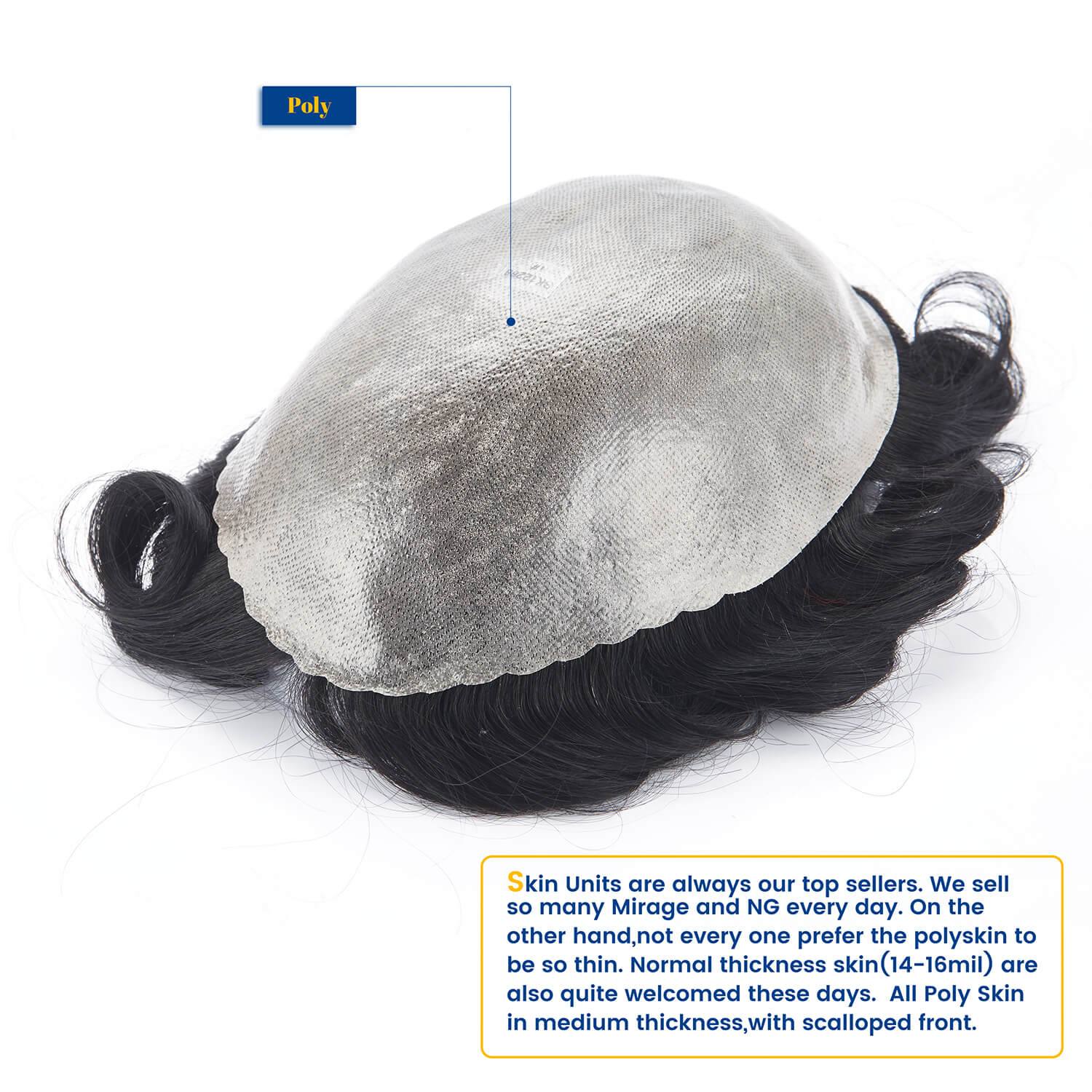 0.15mm Thickness Full Poly Hair System For Men – HairBro