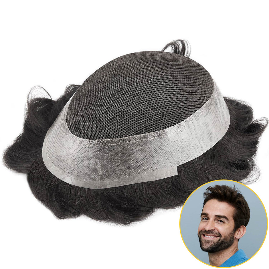 Best Natural Looking Human Hair Toupee for Men on Sale - Hairbro – HairBro