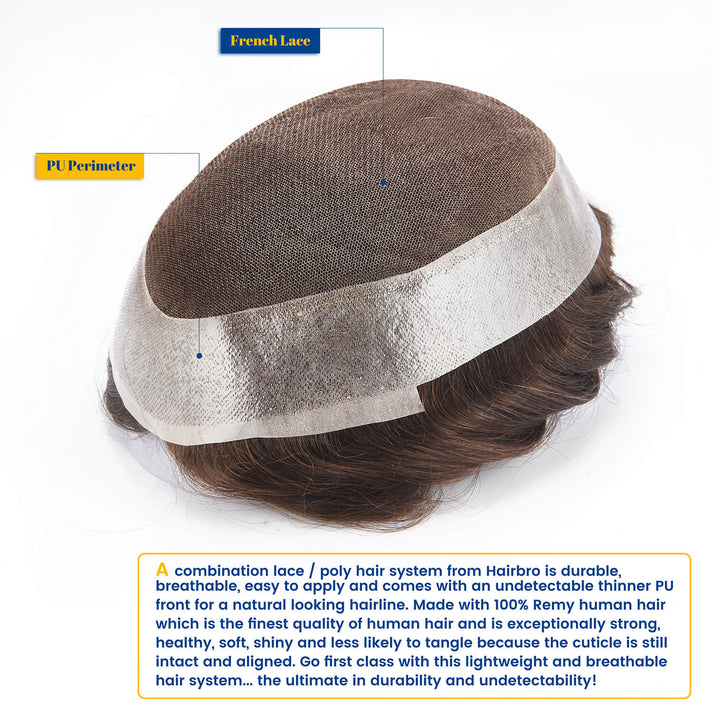 Lace Toupee For Men With Poly Around – HairBro