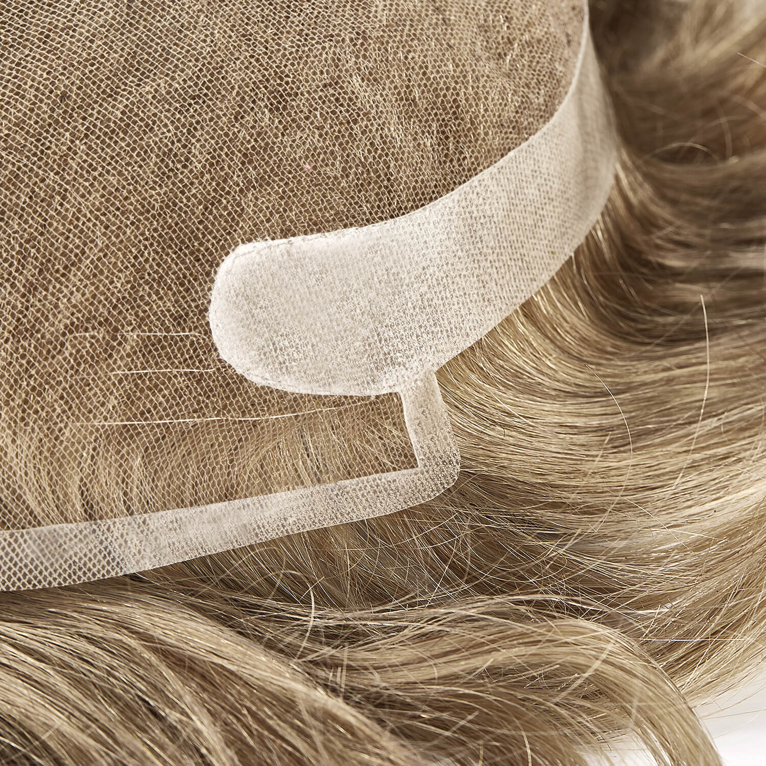 100% human hair Super Fine French lace with blond color pointed hair ...