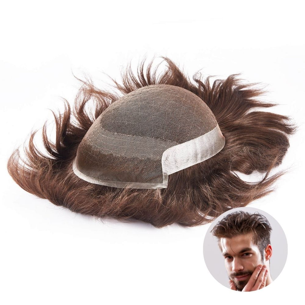 Natural Lace Base With Poly Hair Replacement System For Men – HairBro