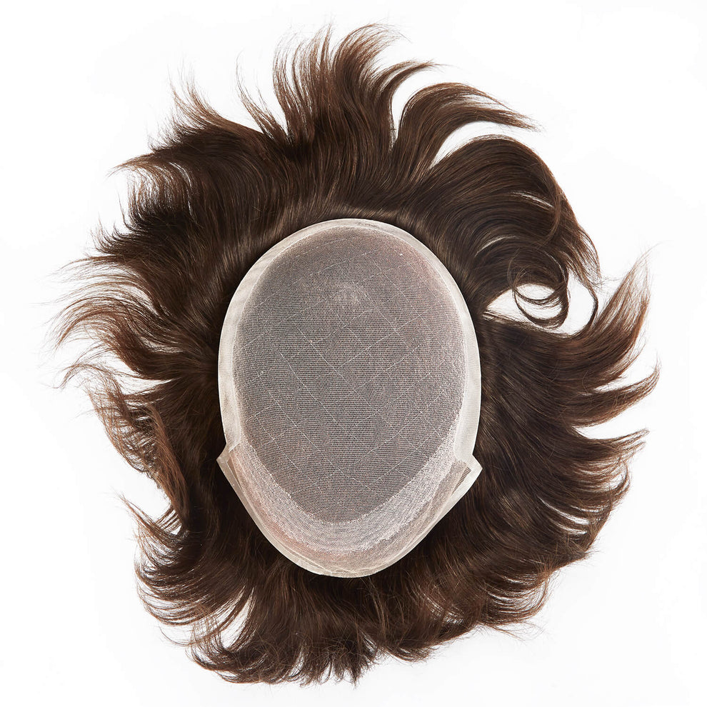 Natural Lace Base With Poly Hair Replacement System For Men – HairBro