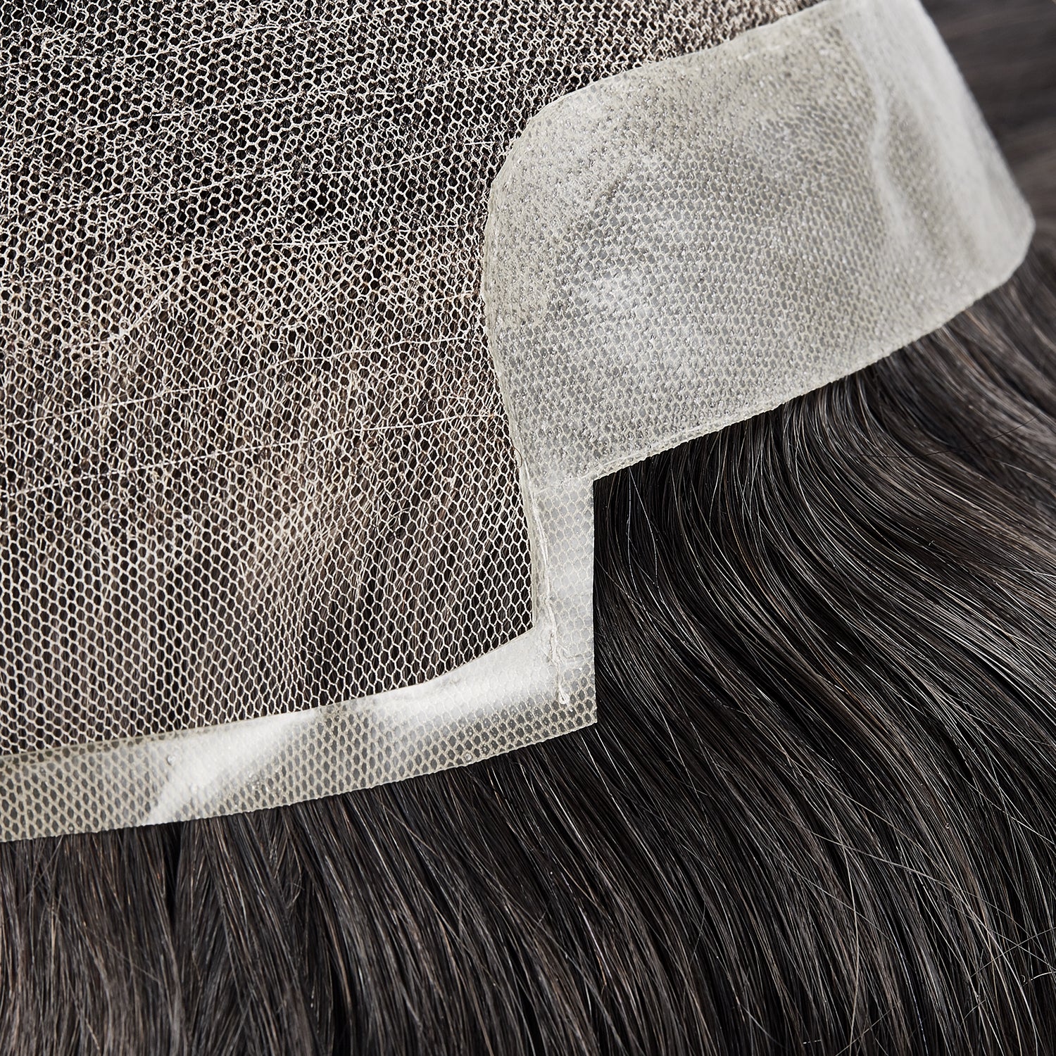 Natural Looking French Lace Front With Pu Back Stock Hair Replacement ...